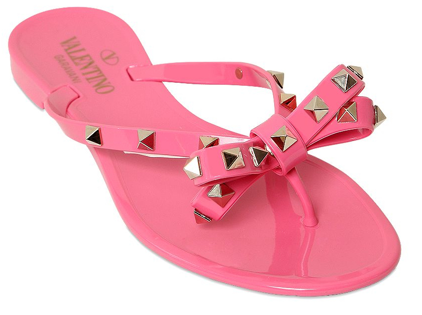 Valentino’s Rockstud Jelly Flip Flops | Sandra‘s Closet