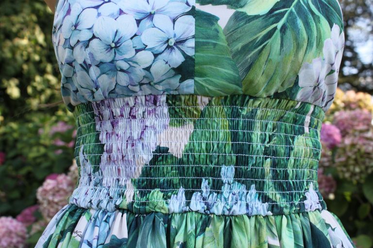 Hydrangea-print sleeveless cotton-poplin dress | Sandra‘s Closet