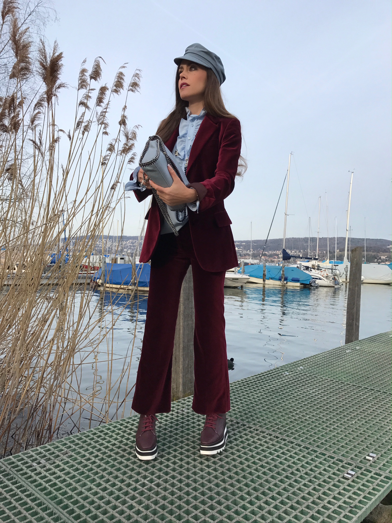 My Look: Burgundy & Blue | Sandra‘s Closet