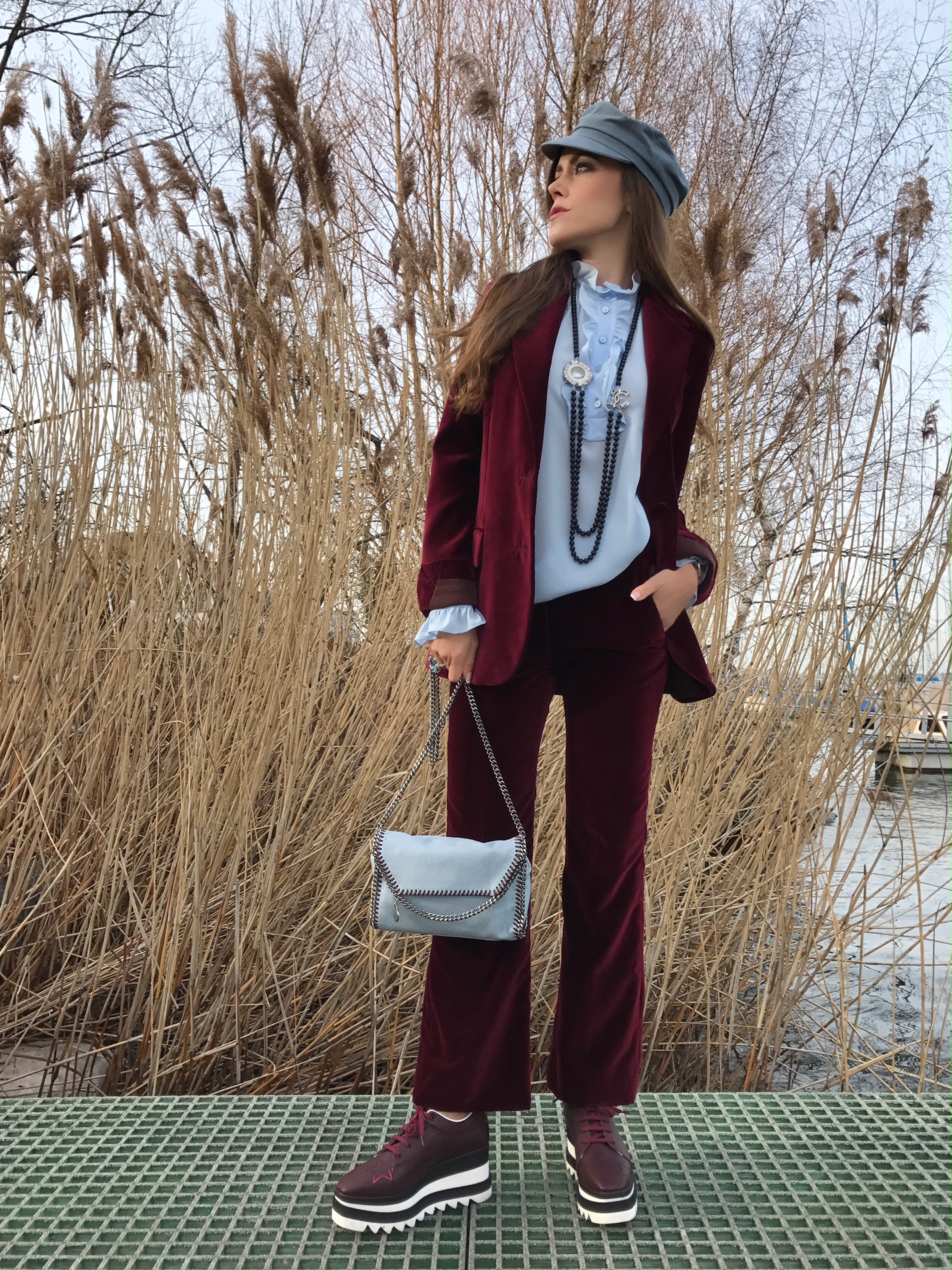 My Look: Burgundy & Blue | Sandra‘s Closet