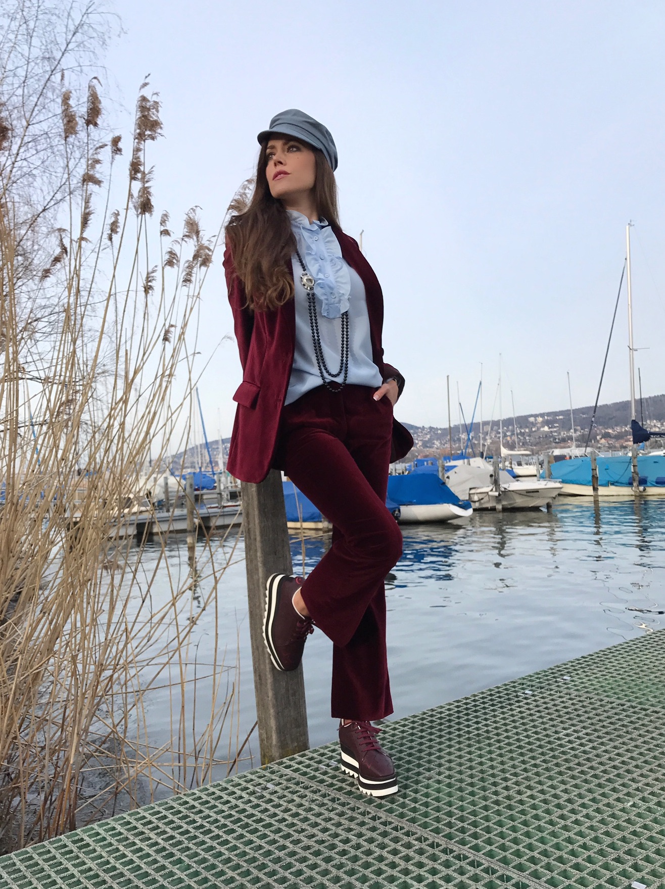 My Look: Burgundy & Blue | Sandra‘s Closet