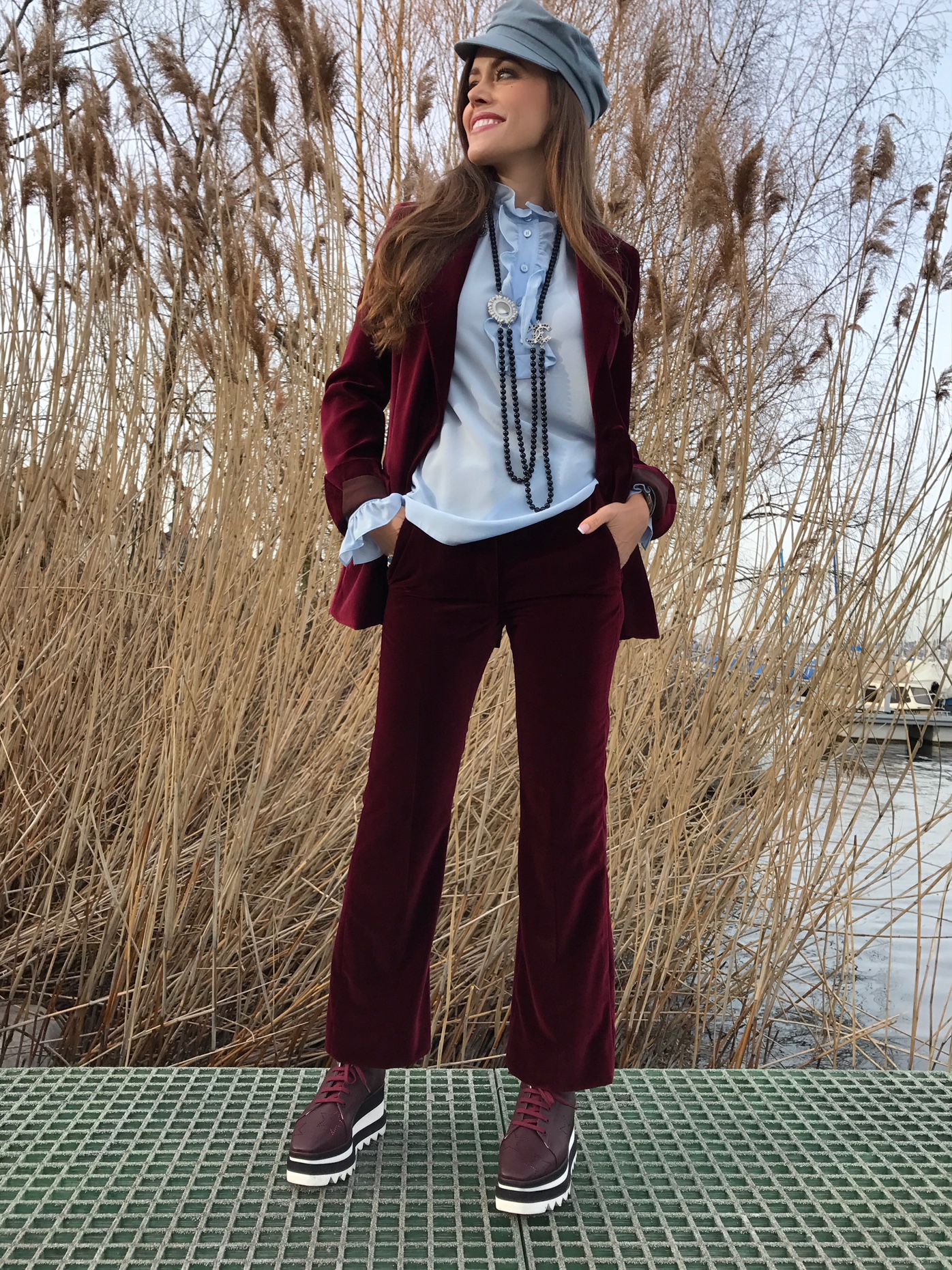 My Look: Burgundy & Blue | Sandra‘s Closet