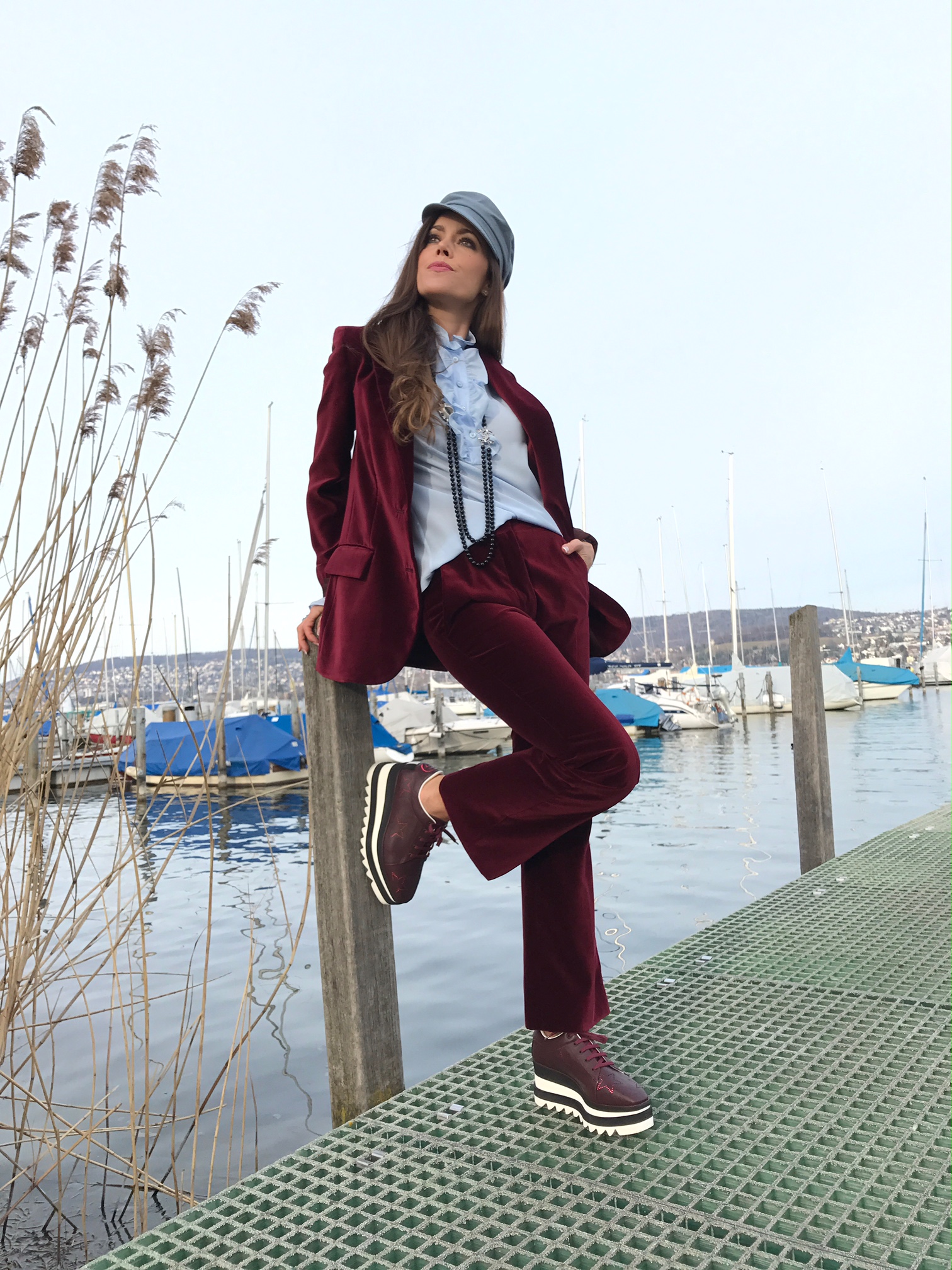 My Look: Burgundy & Blue | Sandra‘s Closet