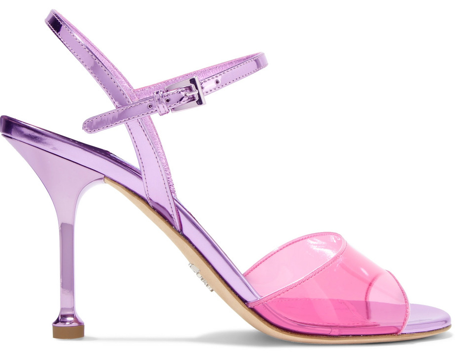 Amber Ghost patent-leather and PVC sandals | Sandra‘s Closet