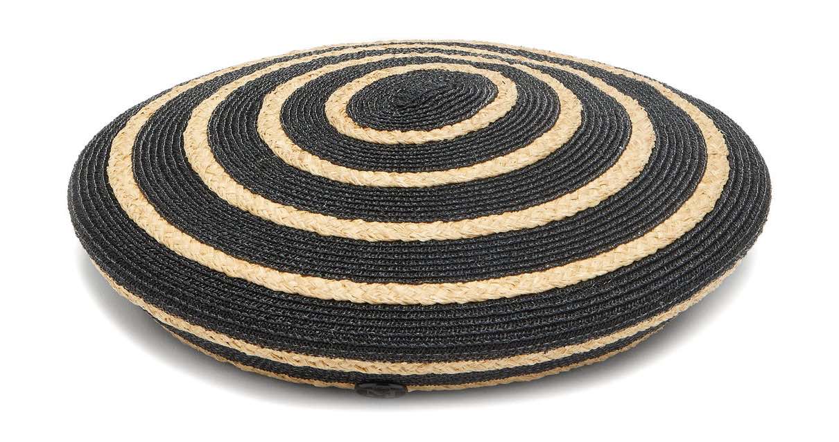 Idaho striped straw beret | Sandra‘s Closet