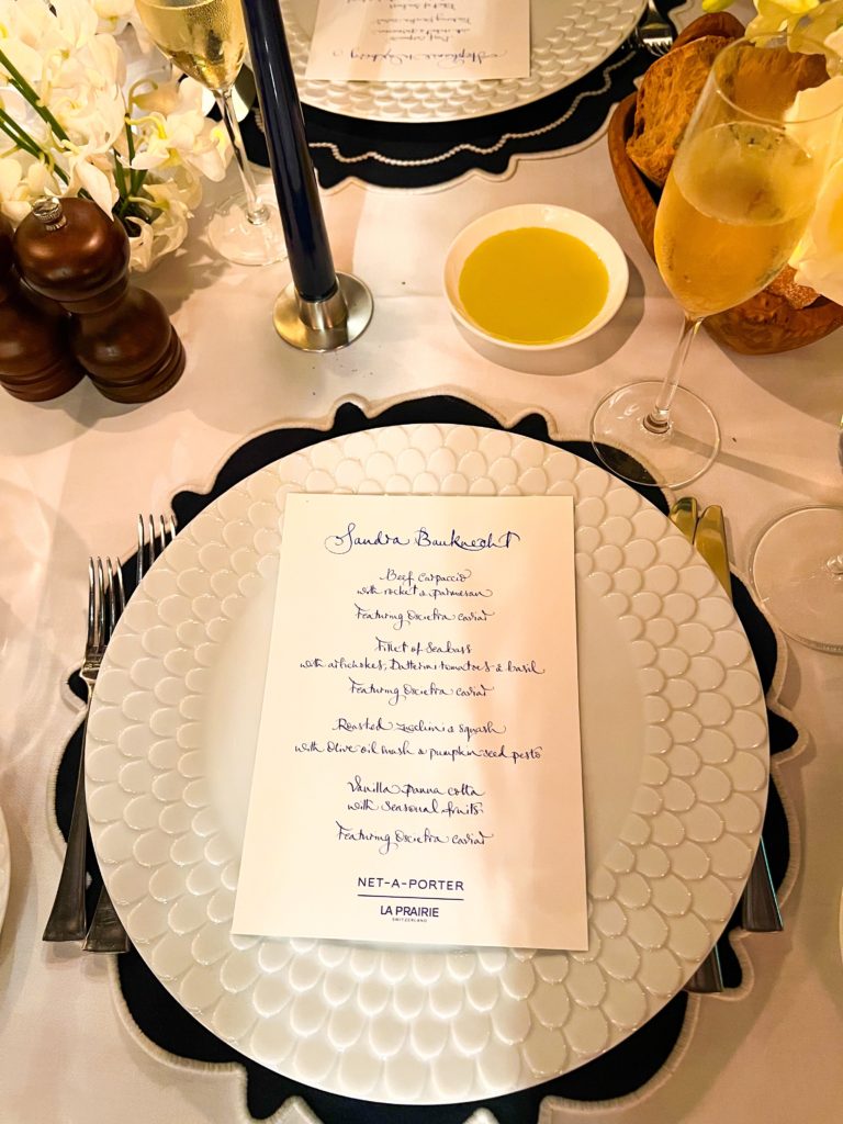 Dinner with NET-À-PORTER and La Prairie | Sandra‘s Closet